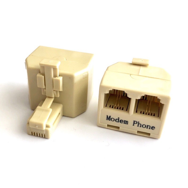 Jual Telephone RJ-11 Line Splitter 2 Port Modem Roxette T 2 Cabang ...