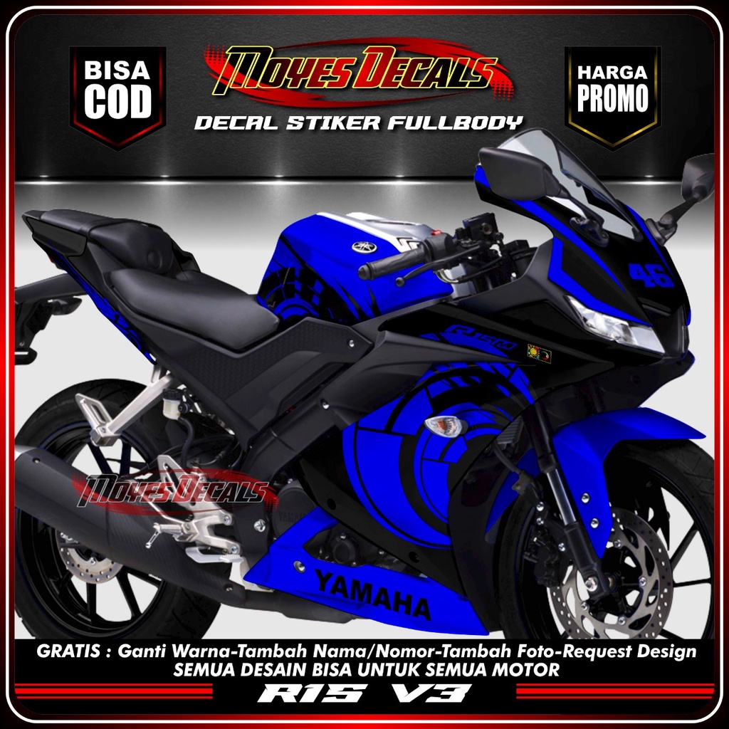 Jual Stiker Decal Full Body R15 V3 Strifing Full Body Motor R15 V3 ...