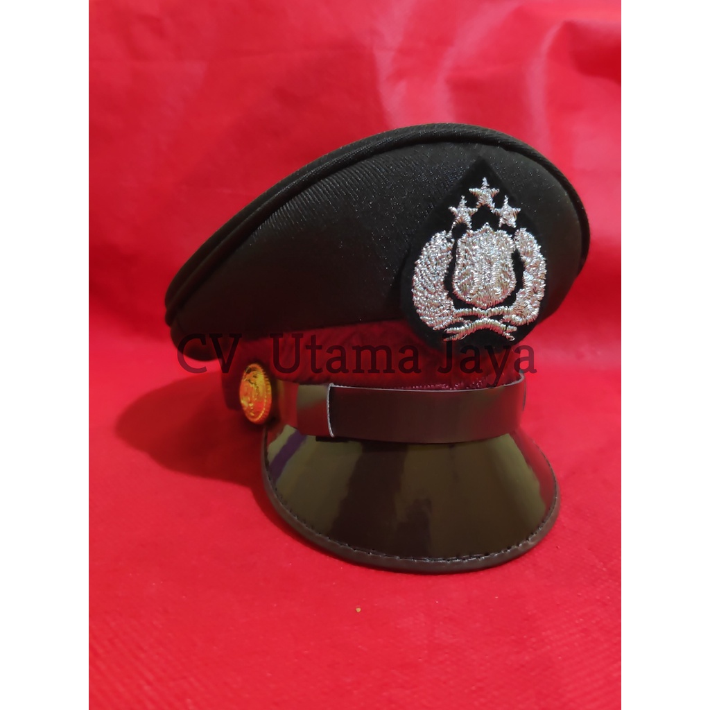 Jual Miniatur Mini Topi Pet POLISI / POLRI SABHARA LANTAS COKLAT PUTIH ...