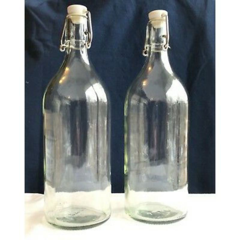 Jual botol minum kaca botol 1L / botol pitcher juice botol kaca / botol ...