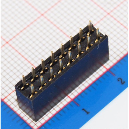 Jual Promo X8 Pin p 16P 2 54mm Double Row Female Straight Pin Header ...