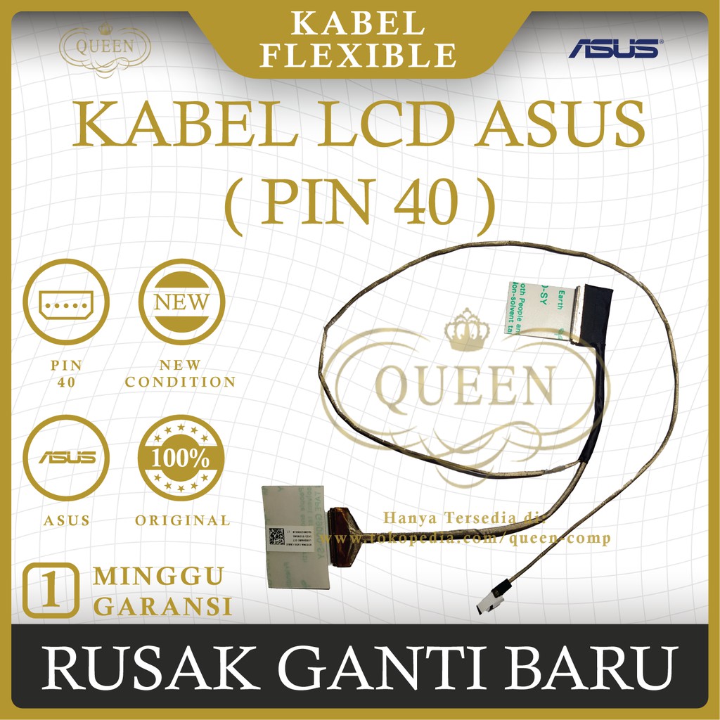 Jual Kabel Flexible lcd Laptop Asus X553MA X553M X553 D553MA X503( PIN 40 ) | Shopee Indonesia