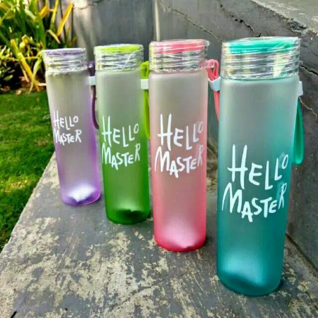 Jual BOTOL KACA HELLO MASTER 480 ML / FREE POUCH / FREE KOTAK / 1 Kg 4 ...