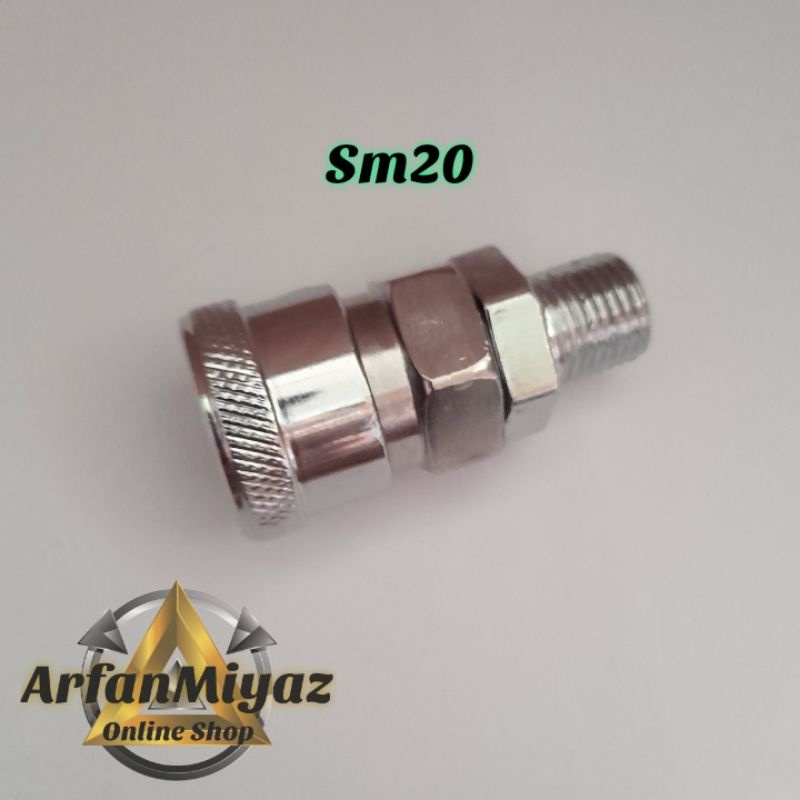 Jual Quick Coupler Male Dan Female 1/4 Sambungan Selang Angin Kompresor ...