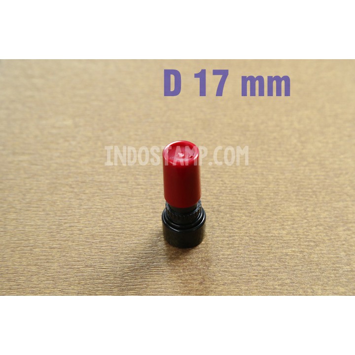 Jual gagang stempel D17 flash stamp bulat diameter 17mm otomatis ...
