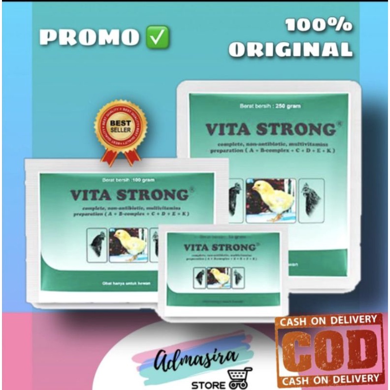 Jual VITA STRONG 250 gram Medion multivitamin ayam daya tahan tubuh dari penyakit | Shopee Indonesia