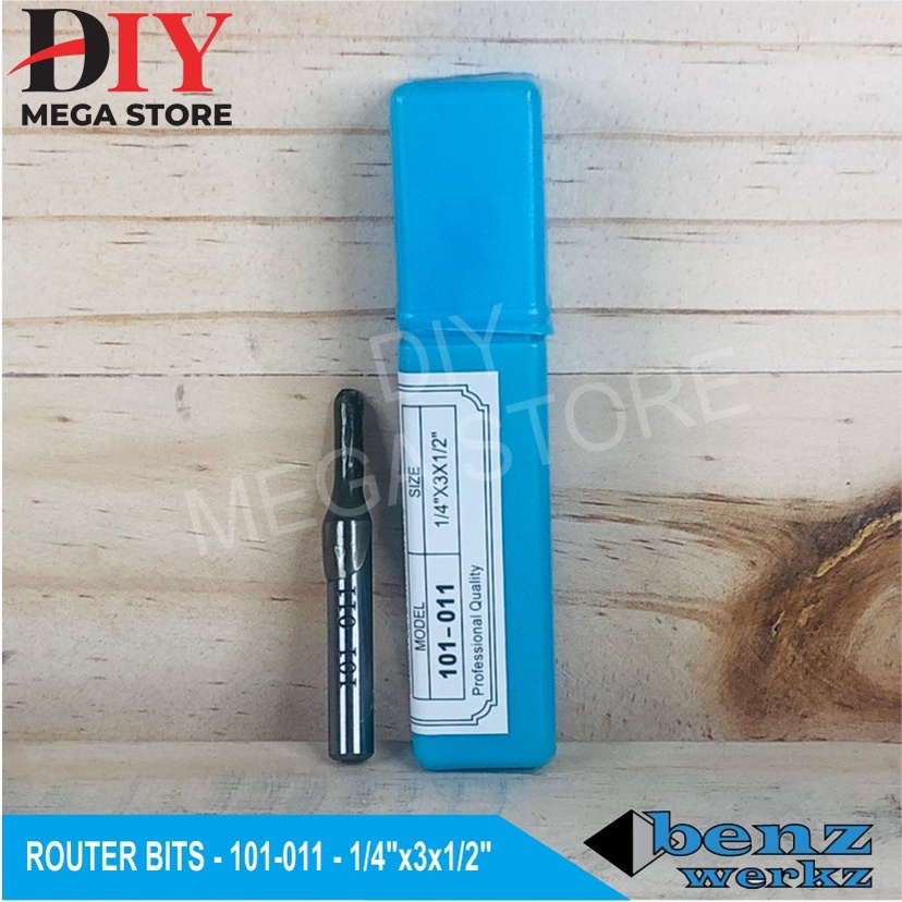 Jual Router straight bit / mata profil 3 mm x 1/4" benz werkz ( 101-011 ...