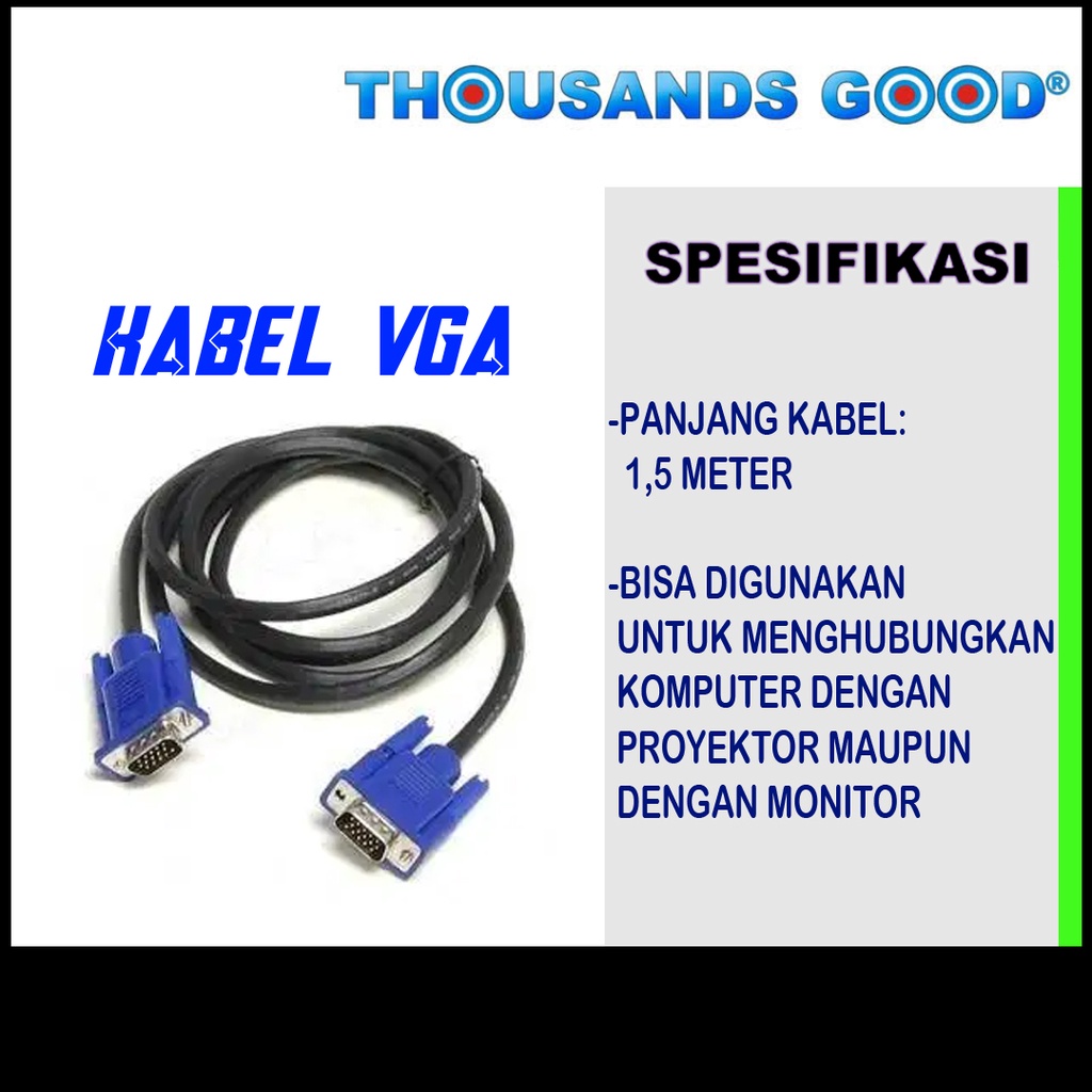 Jual KABEL VGA 1.5 METER | Shopee Indonesia