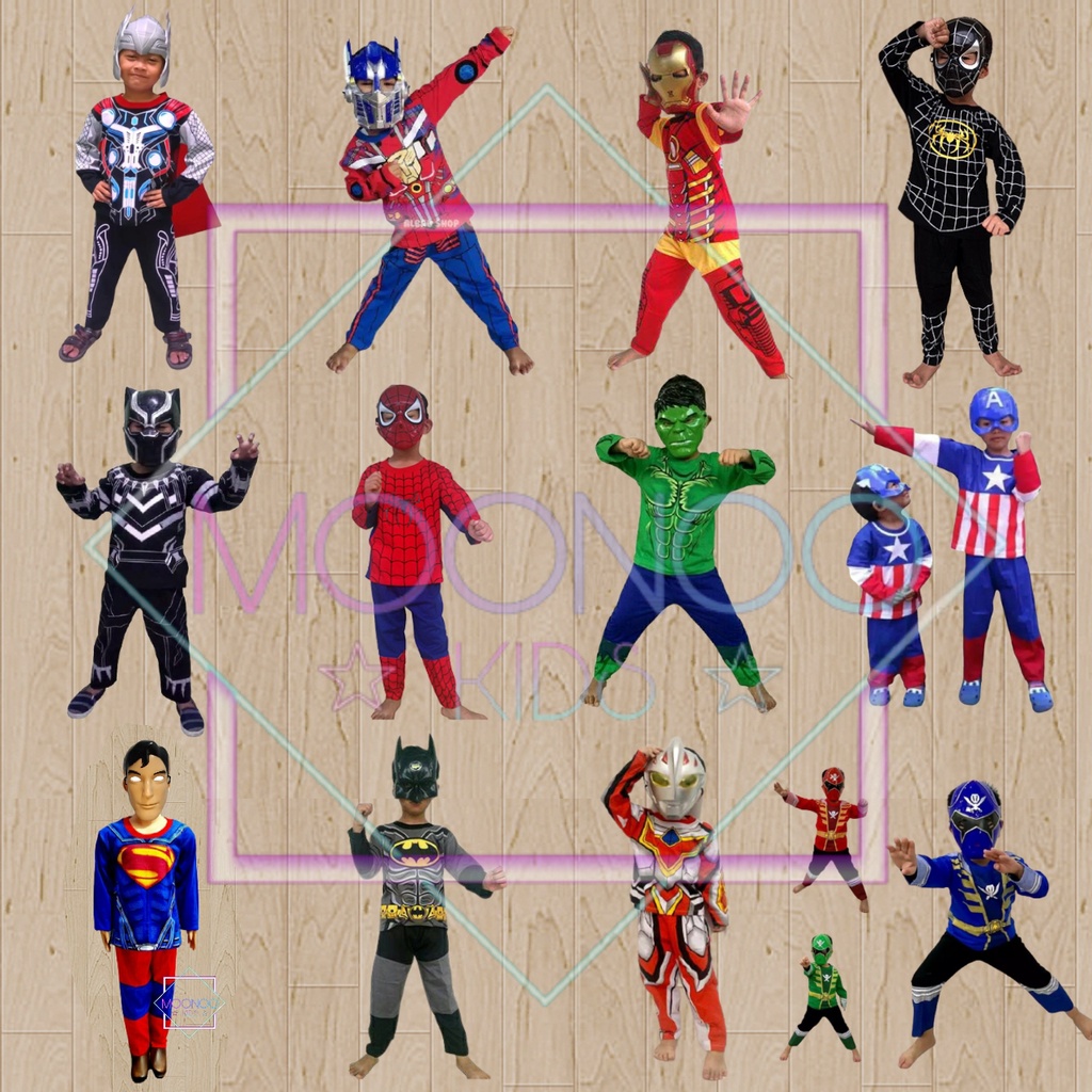 Jual Baju Kostum Superhero Anak Laki-Laki Spiderman Batman Ultraman ...