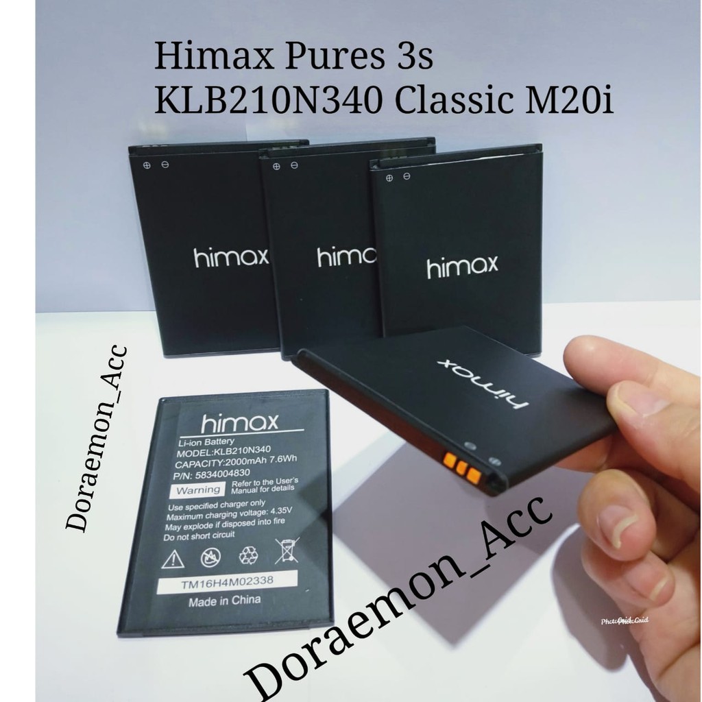 Jual BATERAI HIMAX PURE 3S KLB210N340 CLASSIC M20I ORIGINAL 99.9% | Shopee Indonesia