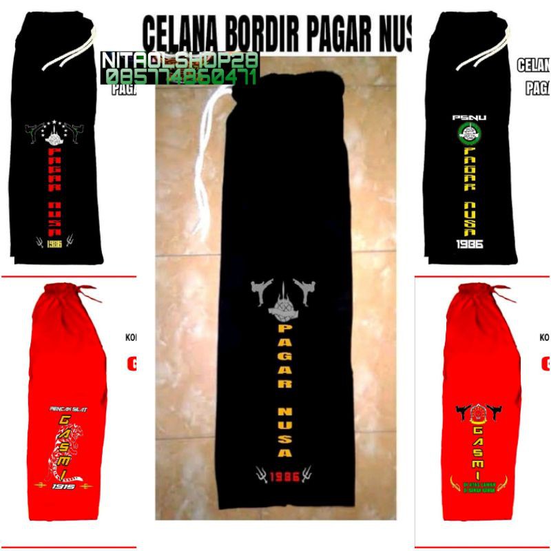 Jual Komprang pagar nusa bordir/Celana pencak silat | Shopee Indonesia