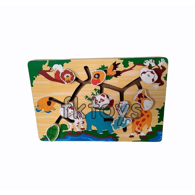 Jual Mainan edukasi Maze Hewan Coklat | Shopee Indonesia