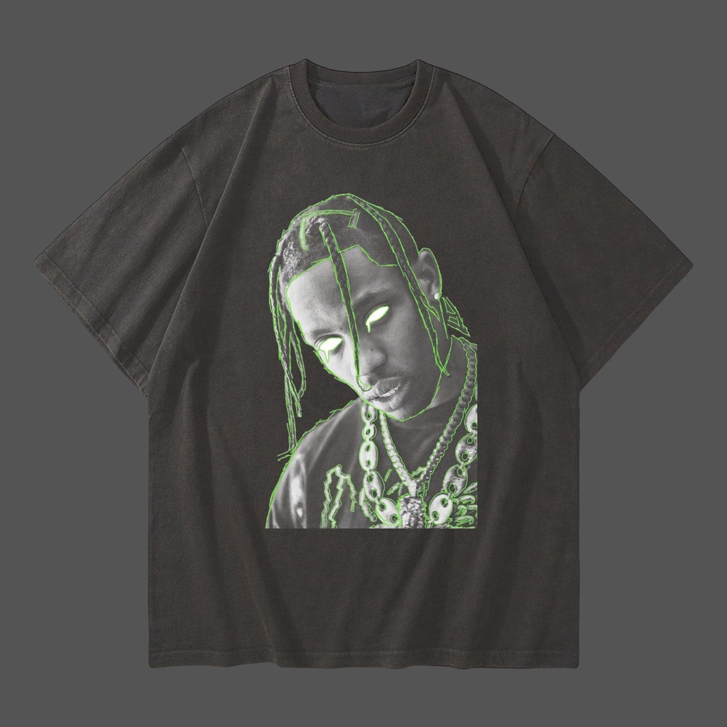Jual face box travis scott vintage style oversize T-shirt | Shopee ...