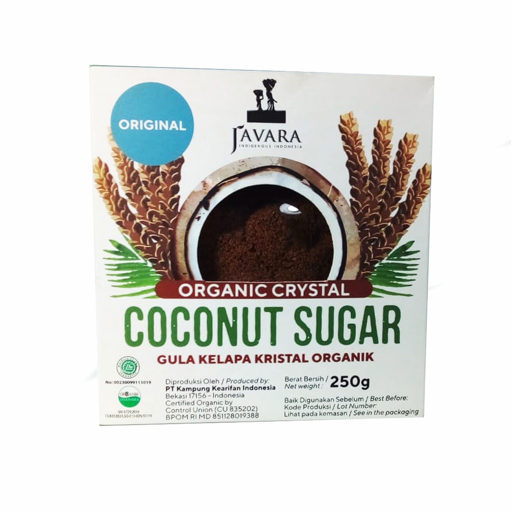 Jual JAVARA ORGANIC CRYSTAL COCONUT SUGAR PET 250G | Shopee Indonesia