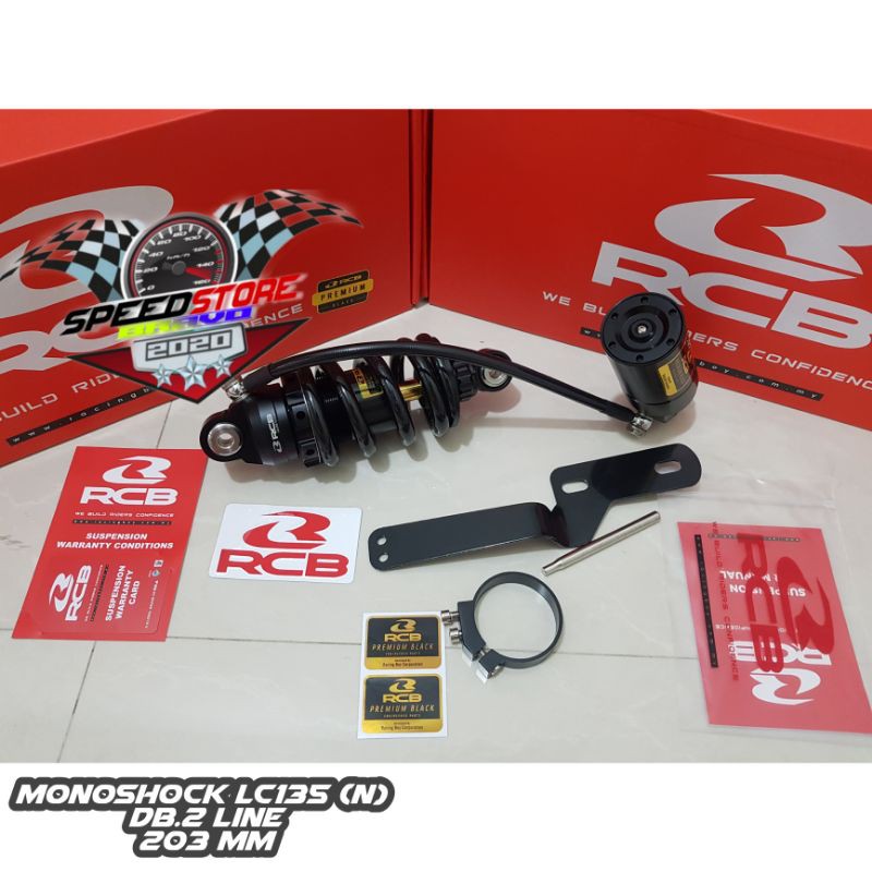 Jual shockbreaker monoshock mx old 135 king rcb db 2 line black series edition | Shopee Indonesia