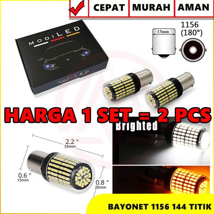 Jual Lampu LED Mundur Sein Sign 1156 CANbus Ba15s Bau15s 144 SMD LED 12 ...