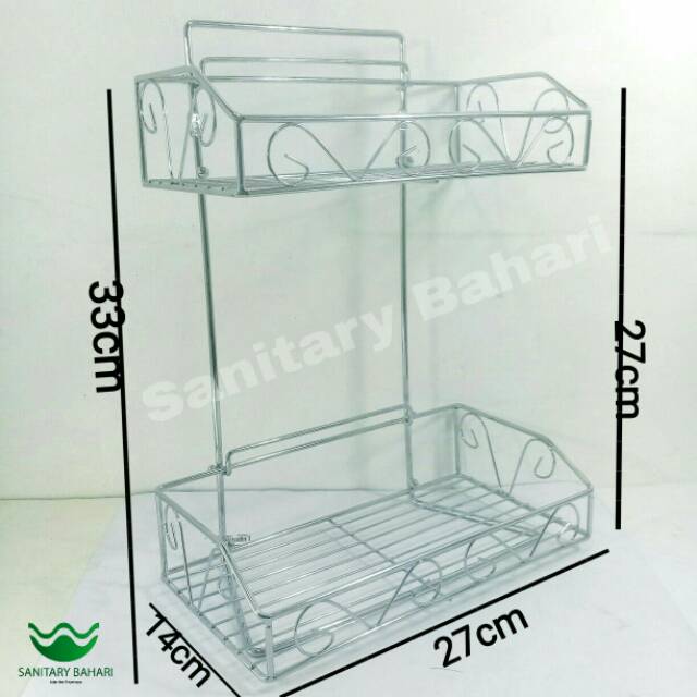 Jual Rak kotak 2 Susun / Rak double Stainless Steel / Rak Serbaguna ...
