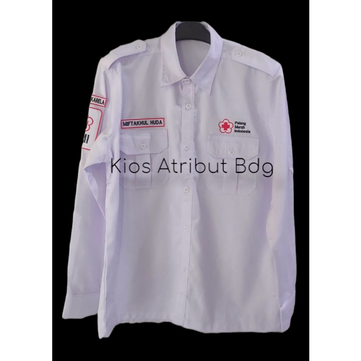 Jual Baju PDH PMI Kemeja PMI PMR | kemeja Putih | Shopee Indonesia