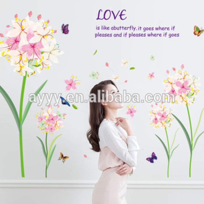 Jual SK9016 CUTE PANDORA FLOWER Wallsticker wall sticker stiker dinding ...