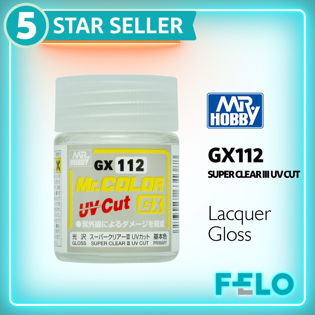 Jual CAT GUNDAM MR COLOR GX 112 SUPER CLEAR III UV CUT GLOSS MR HOBBY GX112 | Shopee Indonesia