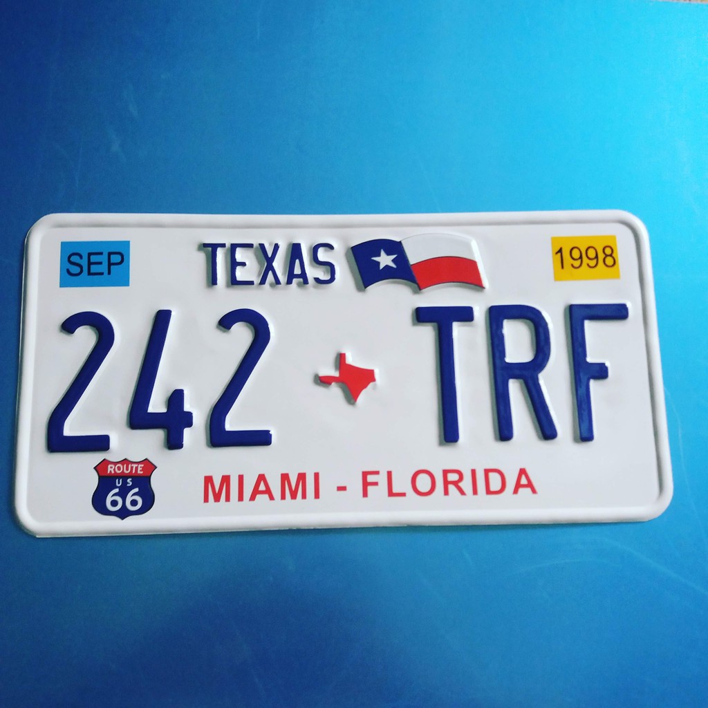 Jual Plat Custom "TEXAS" alumunium emboss | Shopee Indonesia