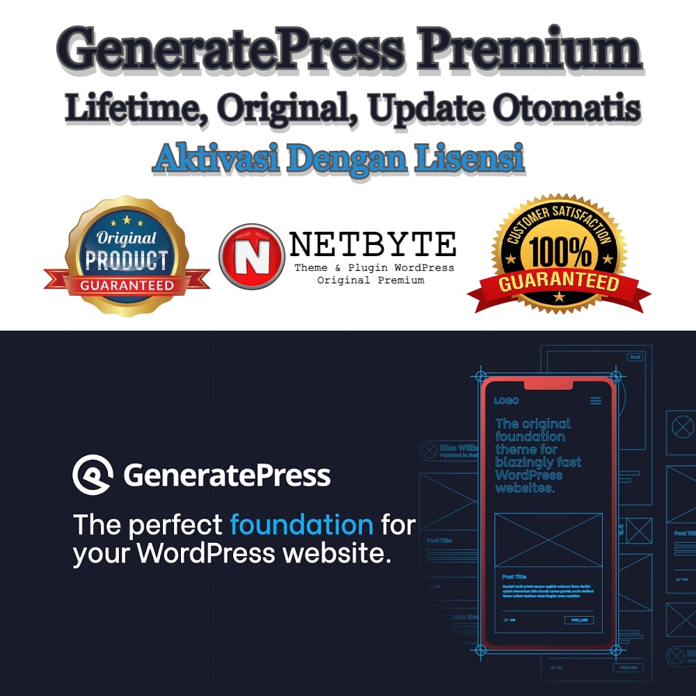 Jual GeneratePress Premium Lifetime [Aktivasi Dengan Lisensi, Update Otomatis, dan Bergaransi ...