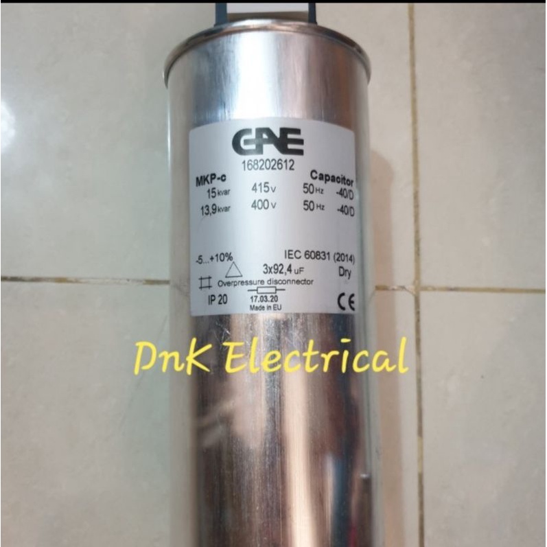 Jual Capacitor/Kapasitor/Capasitor GAE 3Phase MKP-c Eco//MKPC 15kvar 415V | Shopee Indonesia