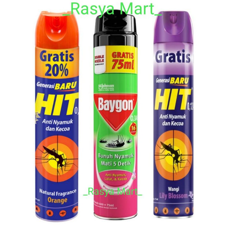 Jual Baygon / Hit / Vape 600ml + 75ml (Ukuran JUMBO) | Shopee Indonesia