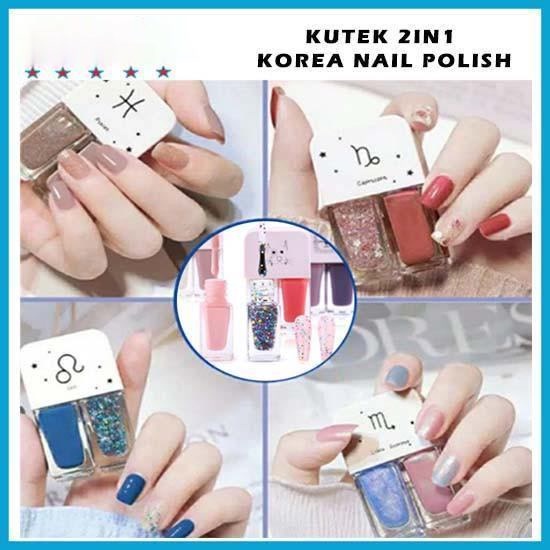 Jual Kutek Halal Gosman 2IN1 Gel Nail Polish 2 Tone Cat Kuku Korea ...