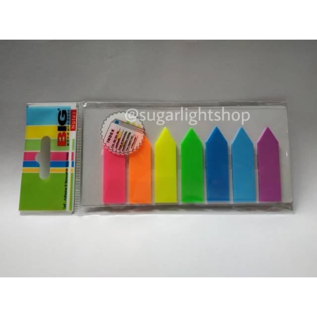 Jual Sticky Note Plastik Big Panah 7 Warna, Paste Bookmark, Stick ...