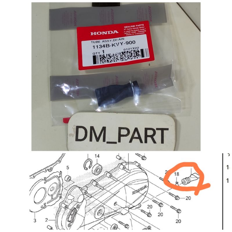 Jual KARET DRAIN PLUG PEMBUANGAN OLI AIR BAK CVT MESIN BEAT SCOOPY ...