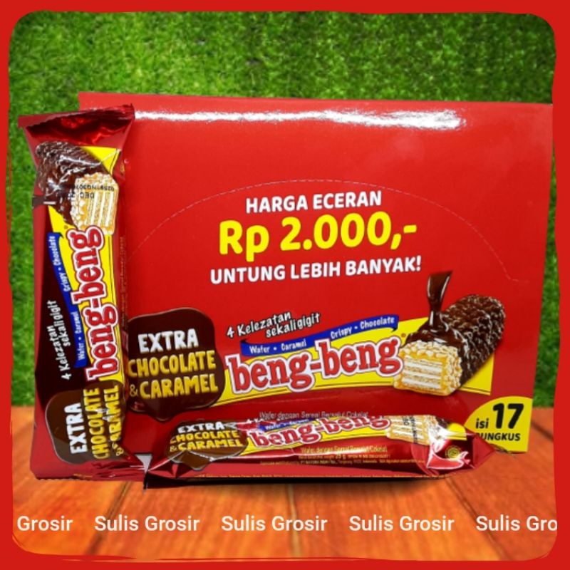 Jual beng beng extra chocolate caramel 25gr 1 Box isi 17 pcs | Shopee ...