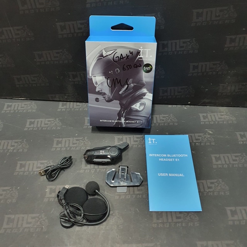 Jual Intercom Bluetooth Helm IT Headset E1 Hitam | Shopee Indonesia