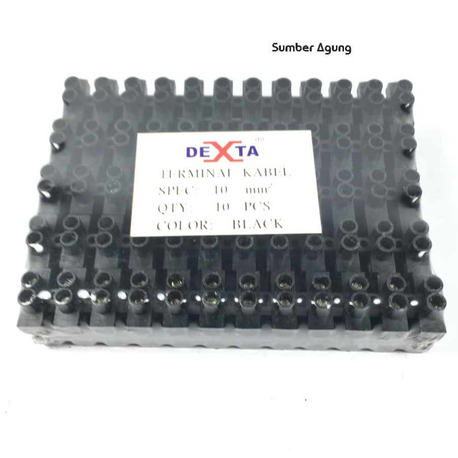 Jual Terminal Kabel 10mm nomor 10 Merk Dekta Sambungan Kabel Hitam ...