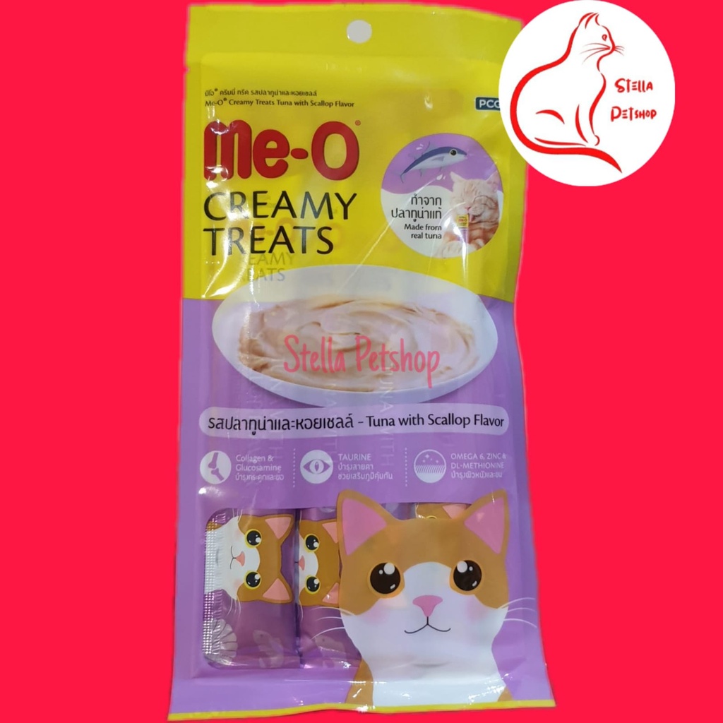 Jual Meo Creamy Treats Snack Kucing meo 15 Gram x 4 | Shopee Indonesia