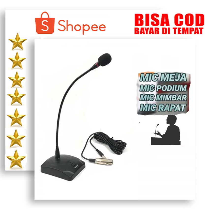 Jual Mic Mikrofon Meja Podium Mic Meeting Mic Rapat Mic Meja Mik Kabel | Shopee Indonesia