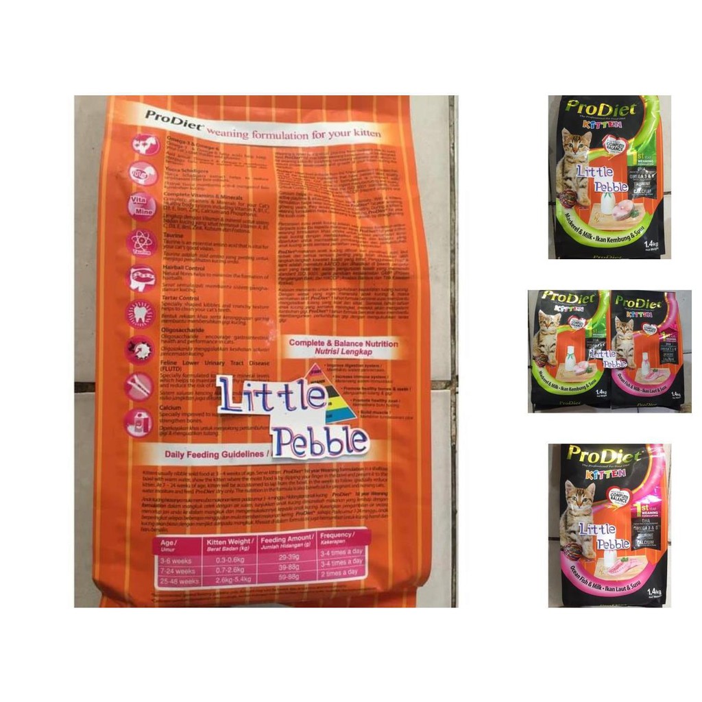 Jual prodiet kitten makanan kering anak kucing umur 3minggu ke atas 1 ...