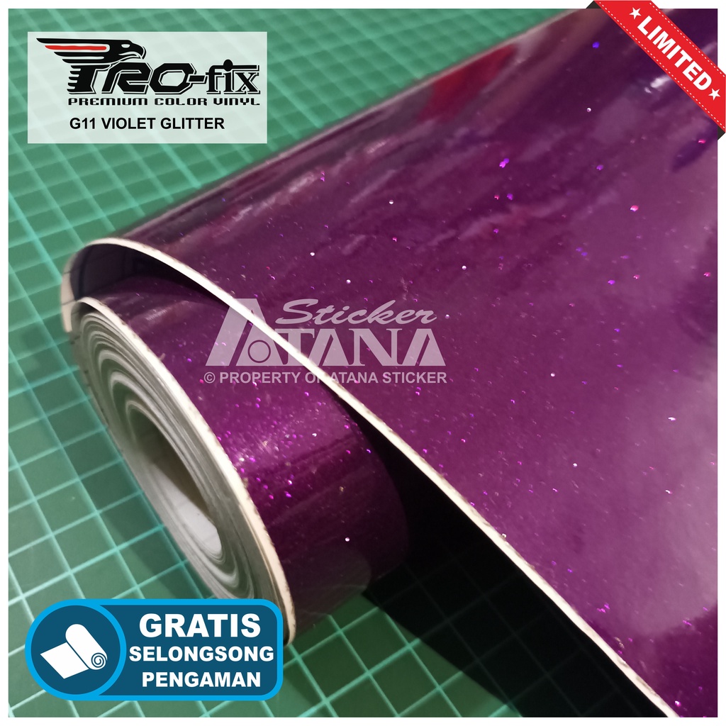 Jual Skotlet Ungu Glitter Scotlet Purple Hologram Profix Stiker Kerlip ...