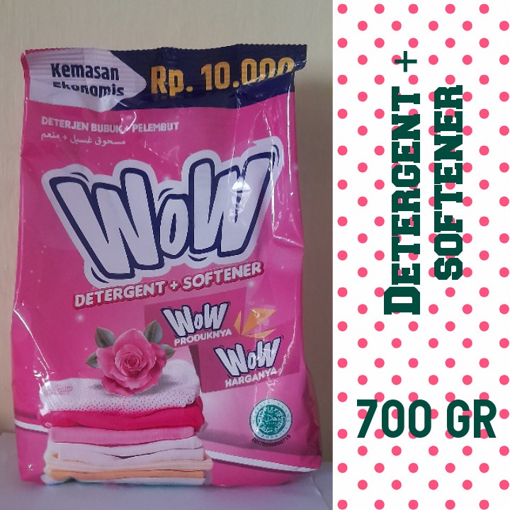Jual Wow deterjen bubuk Oxygen power 700g PINK Deterjen + softener ...