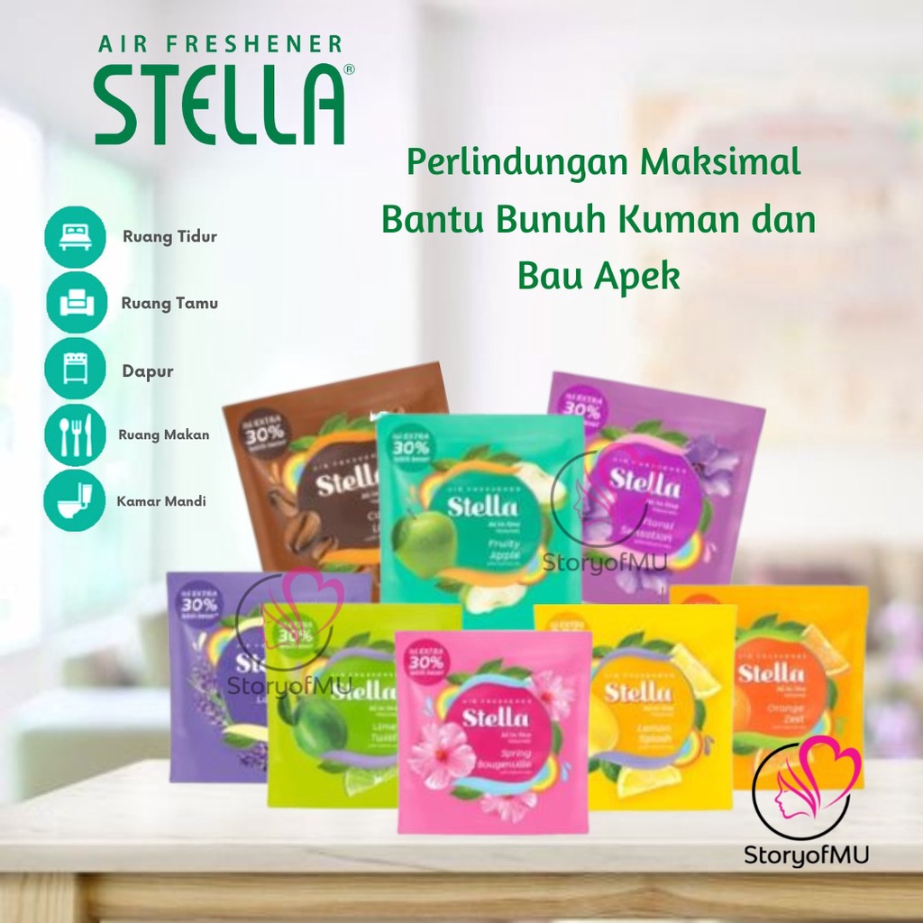 Jual STELLA Air Freshener All In One With Naturals Oils 42+13gr ...