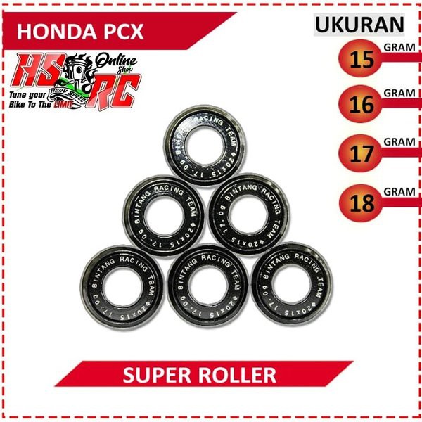 Jual Roller Racing BRT Honda PCX Fi Injeksi Ukuran 15 16 17 18 Gram ...
