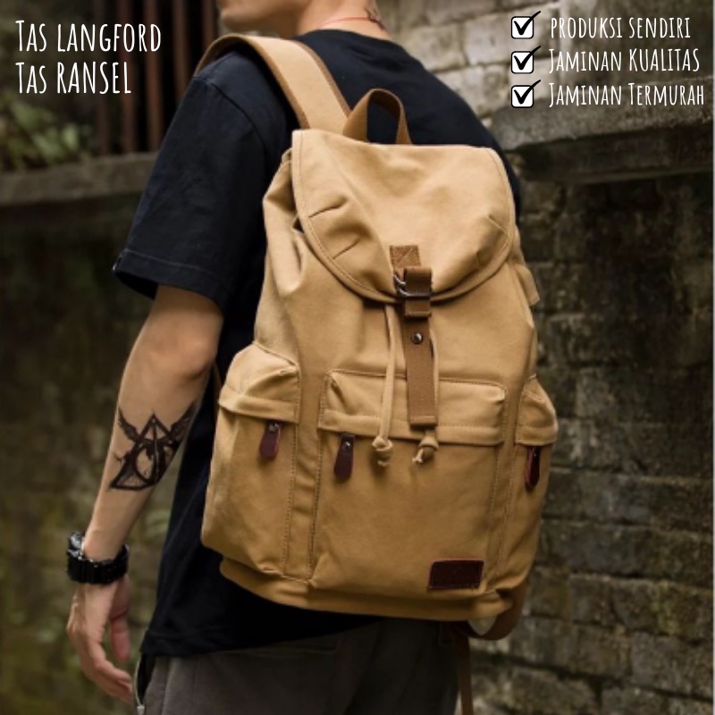 Jual Tas Ransel - Backpack Punggung Kanvas Multifungsi Stylish Kekinian ...