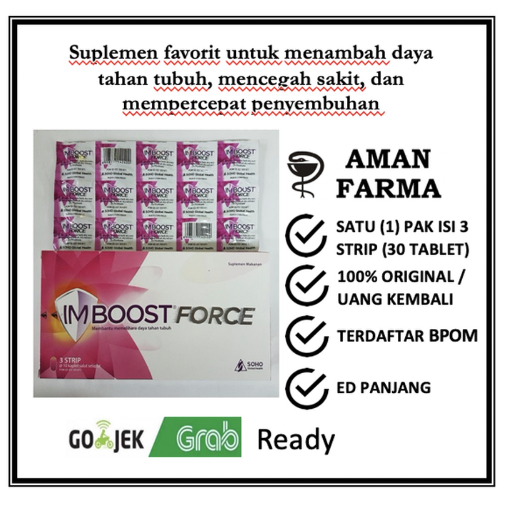 Jual IMBOOST FORCE 1 PAK ISI 3 STRIP @ 10 KAPLET | Shopee Indonesia