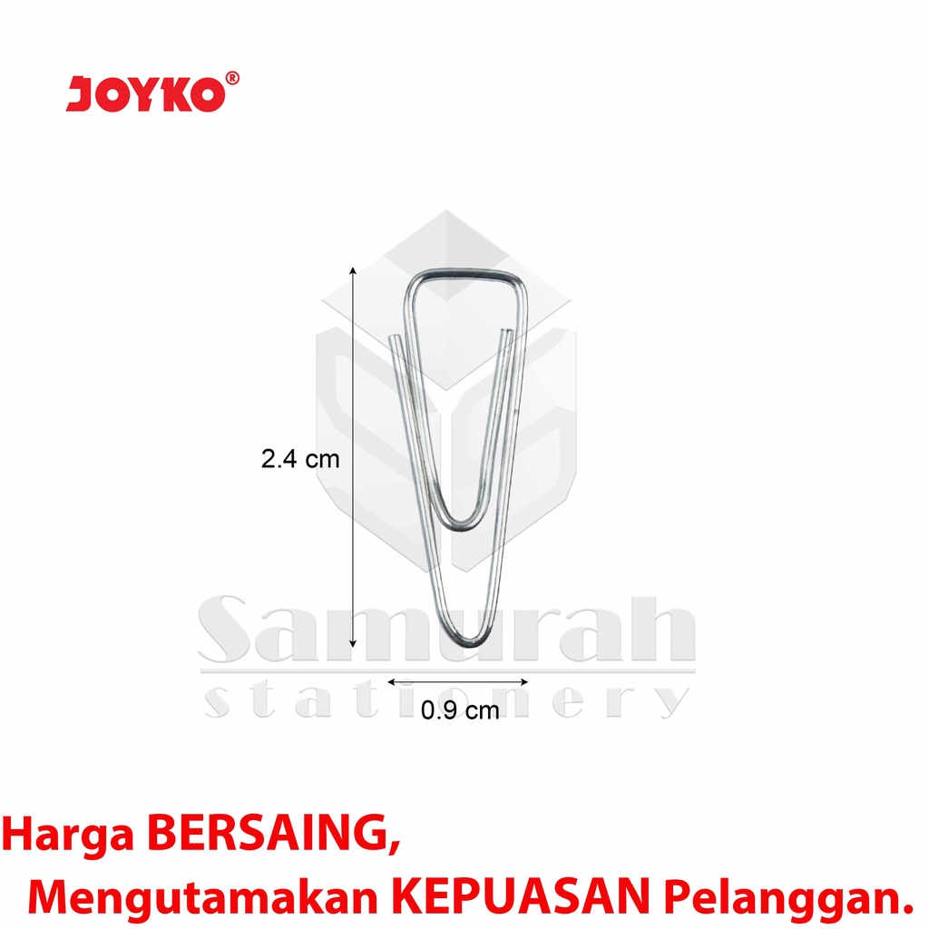 Jual Trigonal Paper Clips No 3 Joyko Per Box isi 10 pak @ 60 pcs / Clip ...