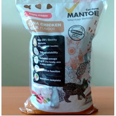 Jual Makanan Kucing - Mantoel Tuna Chicken with Milk Flavour 1 kg ...