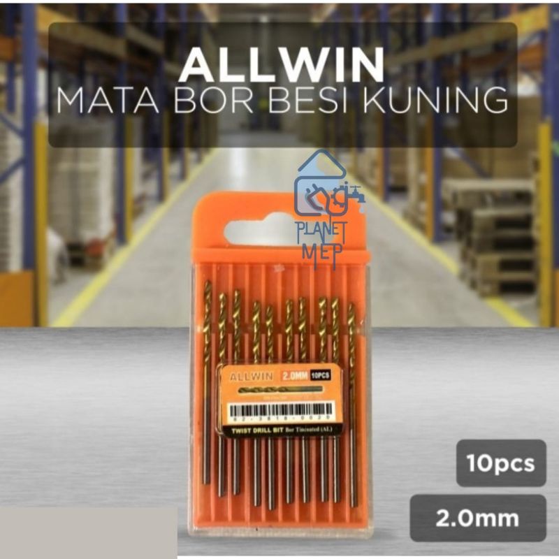 Jual ALLWIN Mata Bor Besi Kuning 2mm | Shopee Indonesia