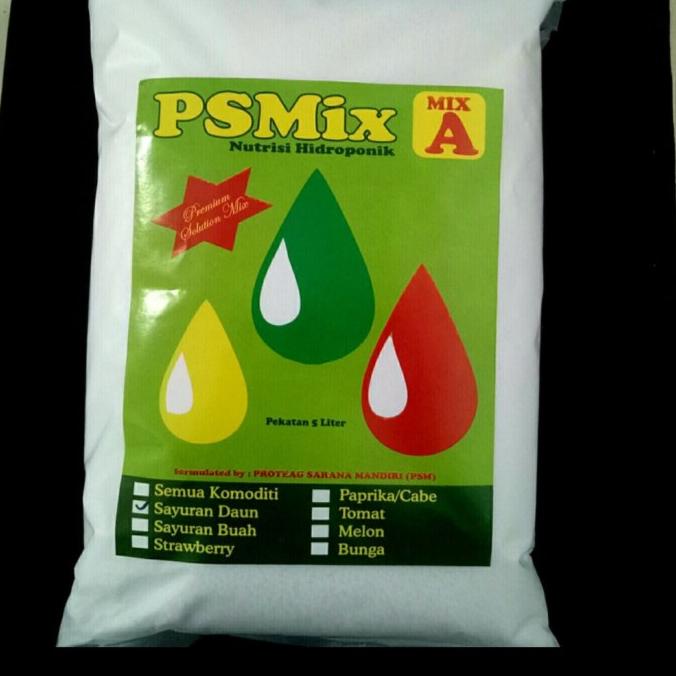 Jual NUTRISI PUPUK AB MIX HIDROPONIK PSMIX SAYUR DAUN UNTUK PEKATAN 5 ...
