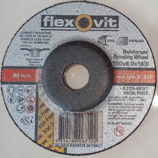 Jual FLEXOVIT 4" inch POLES 100x6x16 GRINDING | Shopee Indonesia