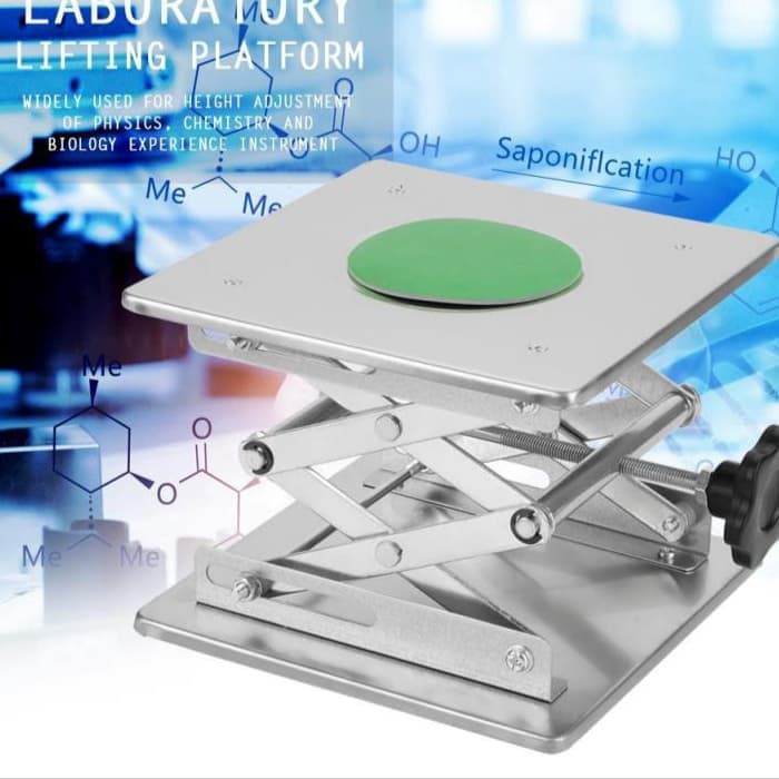 Jual lab jack lift lifting laboratorium 20x20cm 20*20*28cm stainless ...