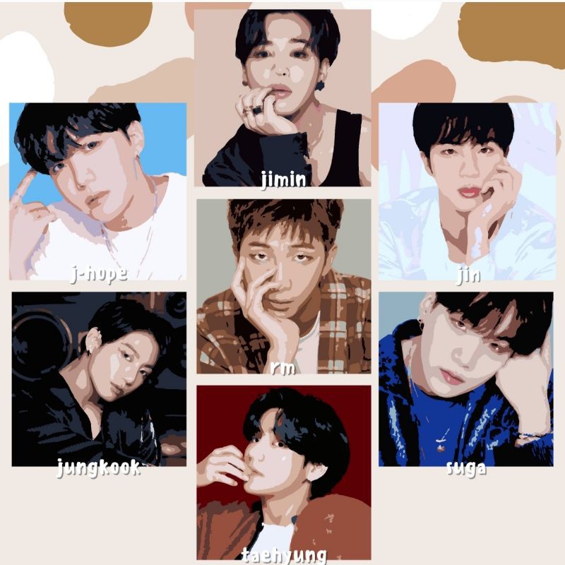 Jual BTS, Seventeen SVT, GOT7, Stray Kids SKZ Paint By Numbers ...